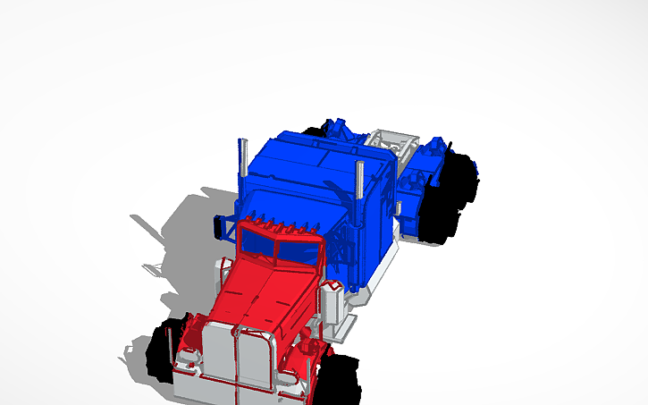 3D design transformer: optimus prime (relistic vehicle mode) - Tinkercad