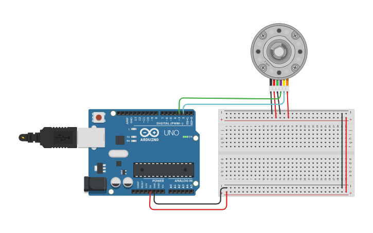 Circuit design PARTE IV. ROTARY ENCODER - Tinkercad