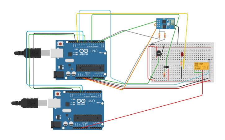 Circuit design our remote boiler | Tinkercad
