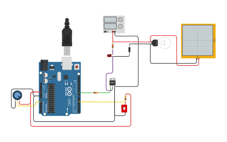 Circuit design Para bobina simple | Tinkercad