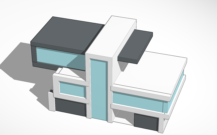 3D design Modern house 3 - Tinkercad