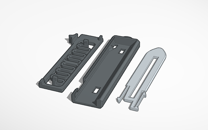 3D design retractable knife - Tinkercad