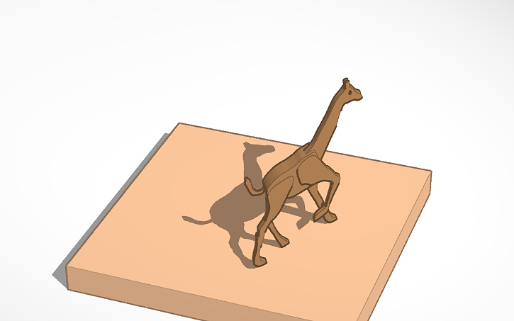 3D design giraffe - Tinkercad