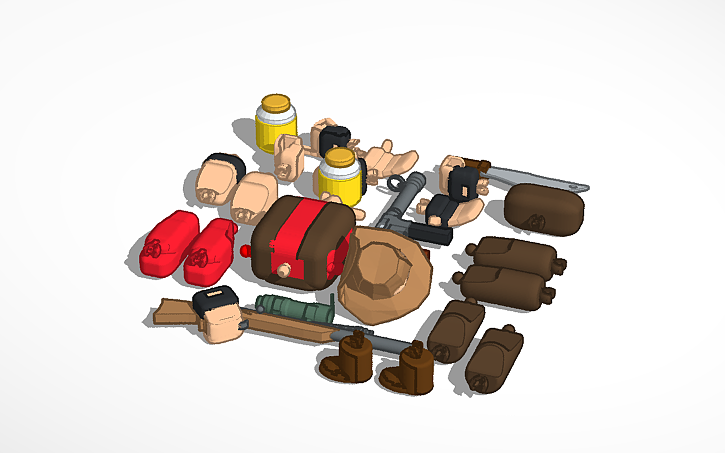 3D design tf2 sniper 3d printable fiure | Tinkercad
