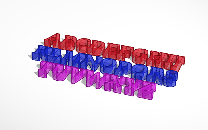 3D design ABC - Tinkercad
