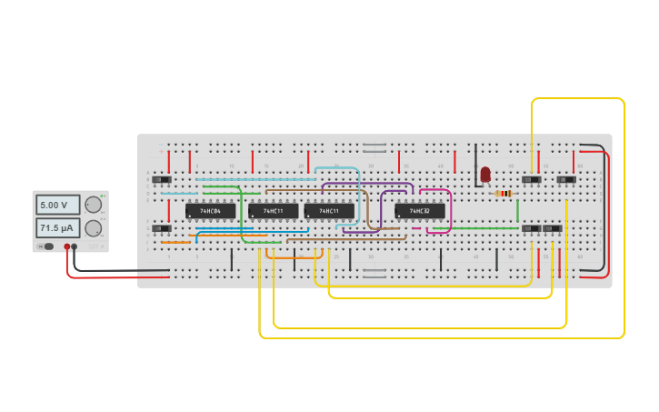 Circuit design 4x1 multiplexer - Tinkercad