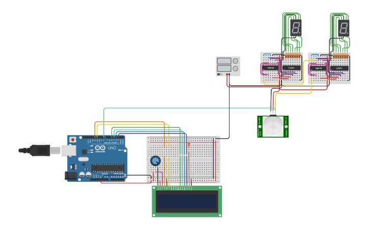 Circuit design Projeto Final - Simplificado Arduino | Tinkercad