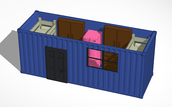 3D design Small container house - Tinkercad