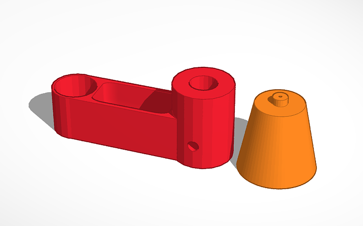 3D design B&D work table handle - Tinkercad