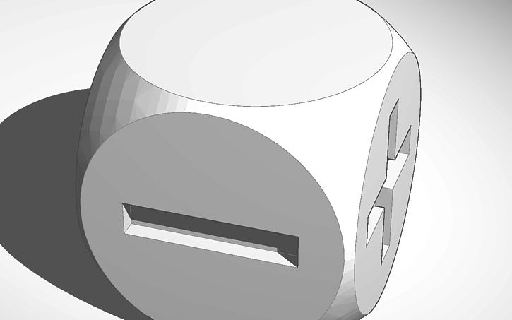 3D design Fate die \ fudge die \ fate dice \ fudge dice - Tinkercad