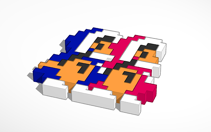 3D design 8-Bit Ice Climbers Characters | Tinkercad