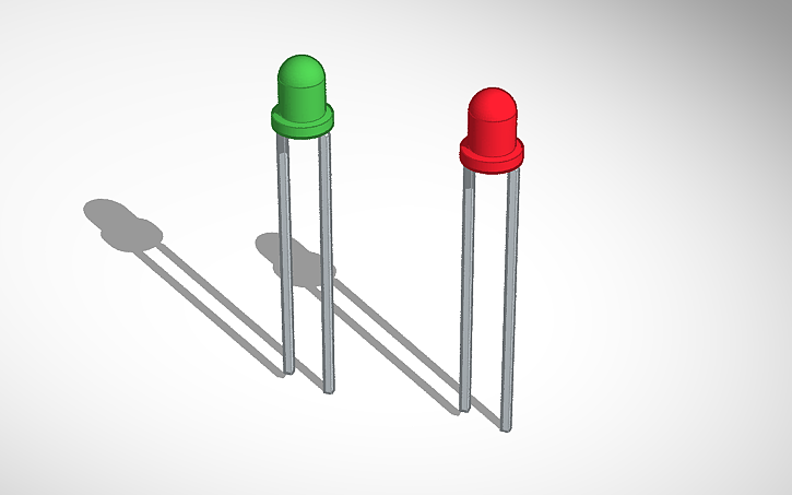3D design LED 3mm - Tinkercad