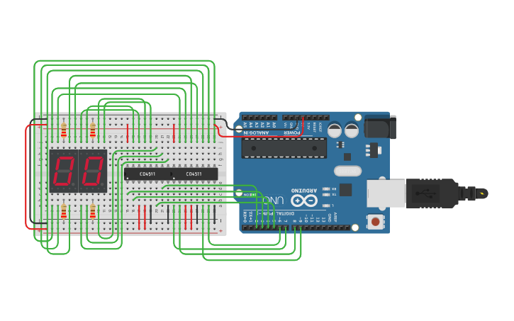 Circuit Design 7seg Tinkercad