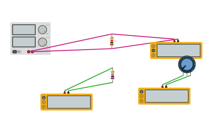 Circuit design Measurement- Voltage and Amps - Tinkercad