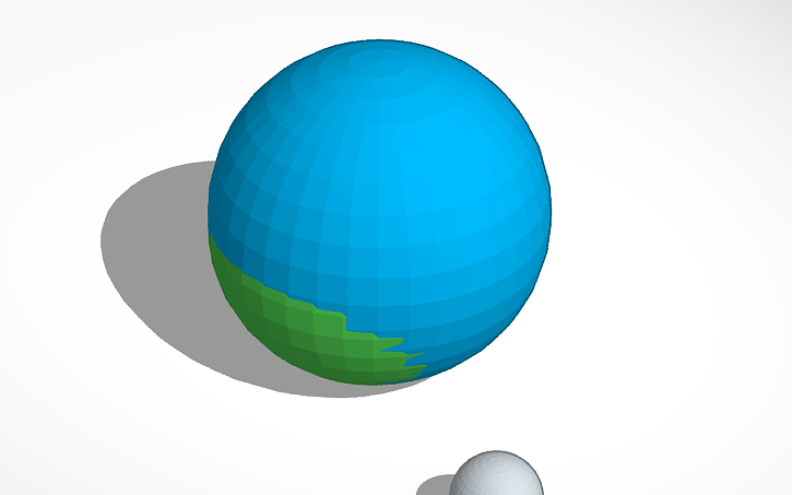 3D design Earth and moon scale models - Tinkercad