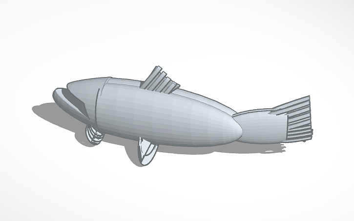 3D design fish - Tinkercad