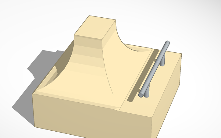 3D design Grind and 4 connected QP's | Tinkercad
