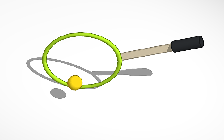 3D design tennis racket | Tinkercad