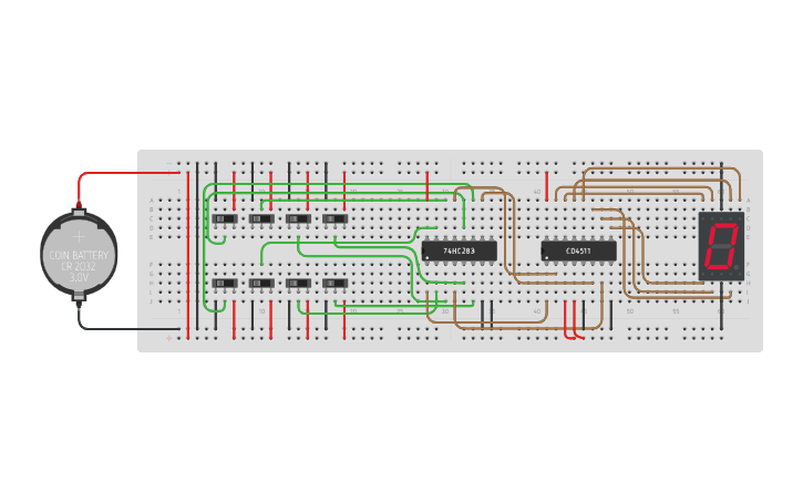 Circuit Design Activity 6and7 4 Bit Adder With 7 Segment Tinkercad