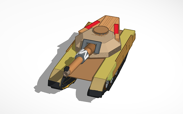3D design M1 Abrams tank - Tinkercad