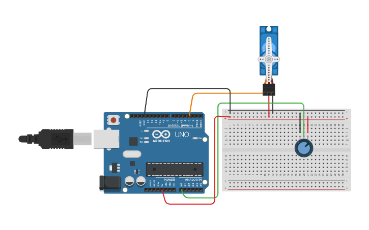 Circuit design Controlando Servo_Motor | Tinkercad