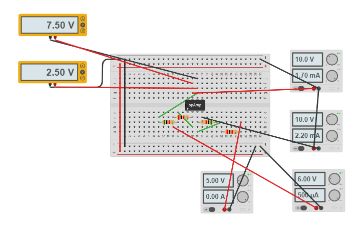 Circuit design op amp 2 - Tinkercad