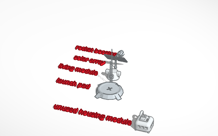 3D design Mars components - Tinkercad