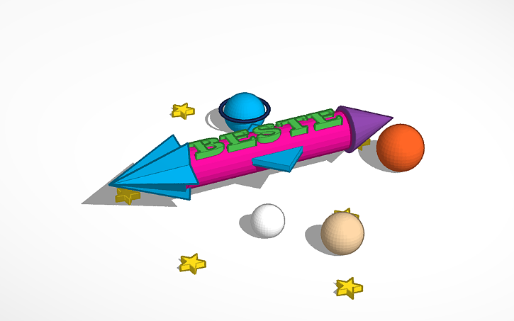 3D design roket tasarım - Tinkercad