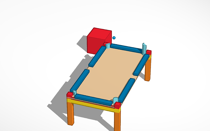 3D design pool table in progress | Tinkercad