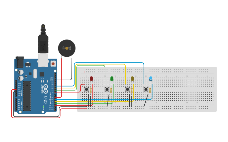 Circuit design Projeto Genius Att - Tinkercad