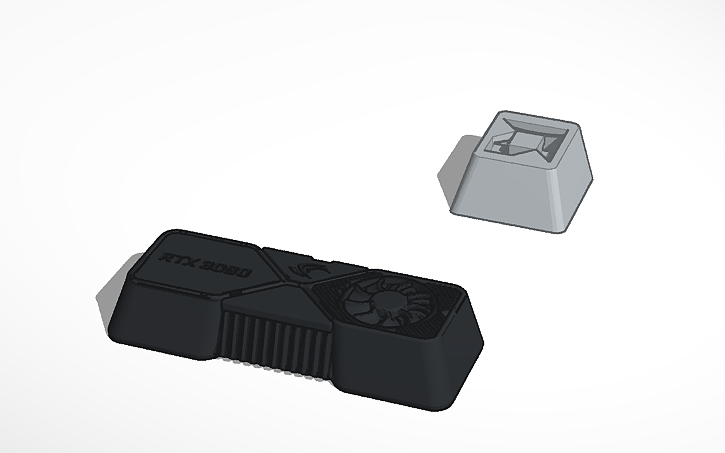 3D design 3090 Shift Keycap - Tinkercad