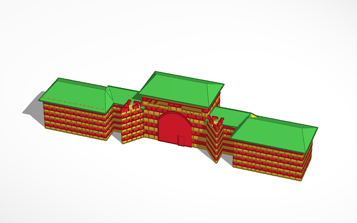 3D design front gates - Tinkercad