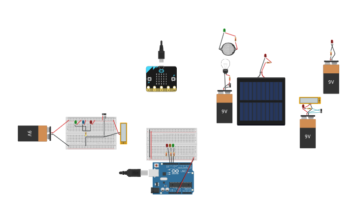 Circuit design simple circuits - Tinkercad