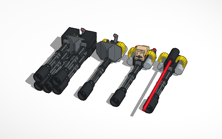 3D design minigun | Tinkercad