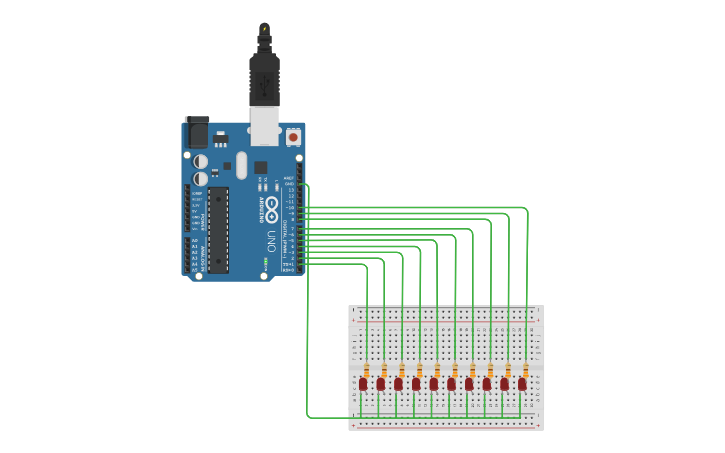 Circuit design DESAFIO 3 loop - Tinkercad