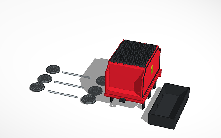 3D design James The Splendid Red Engine Tender | Tinkercad