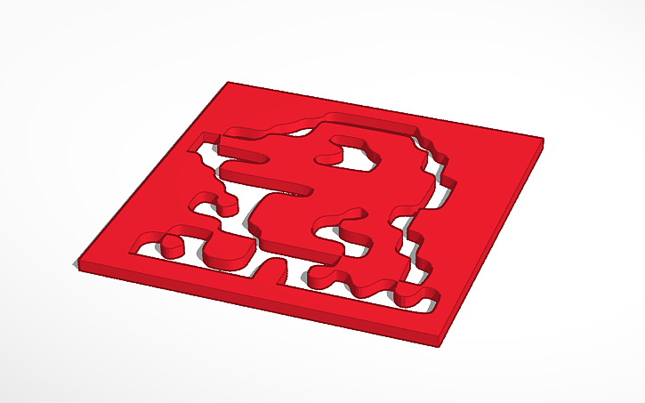 3D design Digimon Pet Sprite Stencil - Tinkercad