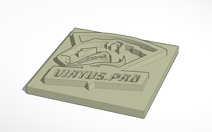 3D design Virtus pro Logo | Tinkercad