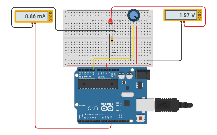 Circuit design Projeto Dimmer Led - Tinkercad Circuit design Projeto Dimmer Led - Tinkercad