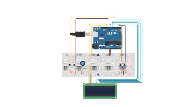 Circuit design PONG GAME - Tinkercad