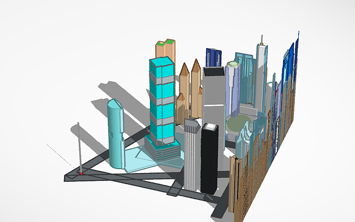 3D design Nahar'Yam Tallest Buildings - Tinkercad