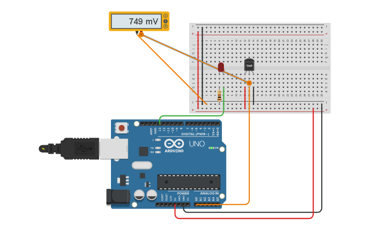 Circuit design Termostato - Tinkercad