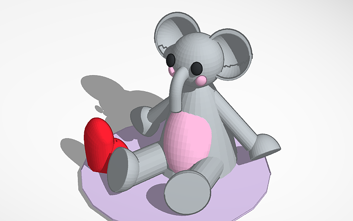 3D design Toy Elephant - Tinkercad