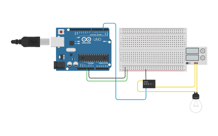 Circuit design relay - Tinkercad