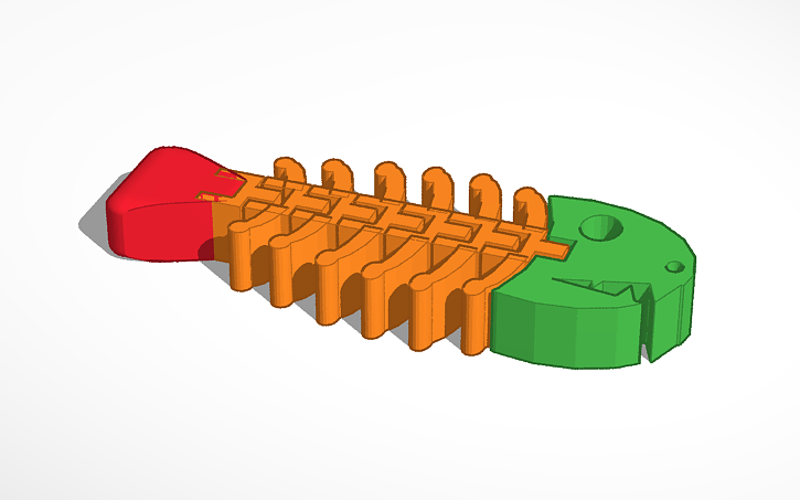 3D design fish bone | Tinkercad