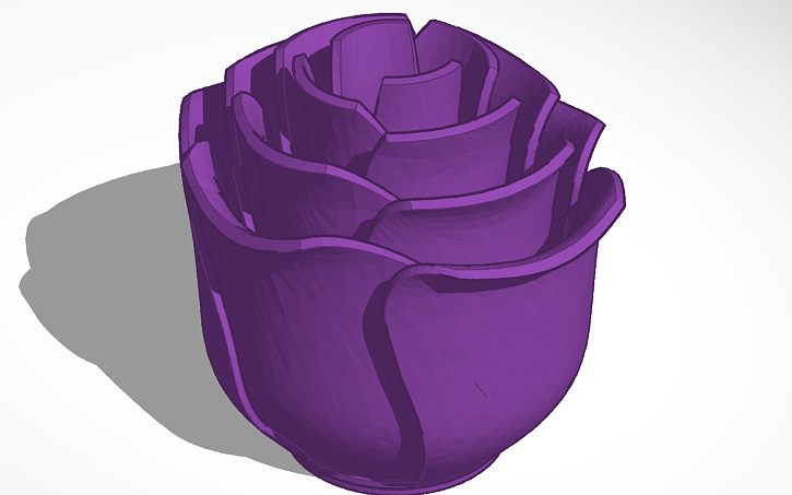 3D design Rose bud - Tinkercad