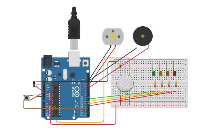 Circuit design Tutorial 9 // Gas Sensor - Tinkercad