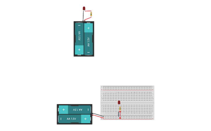 Circuit design ต่อหลอด LED 100 | Tinkercad