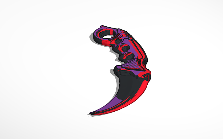 3D design Karambit Knife - Counter Strike GO | Tinkercad