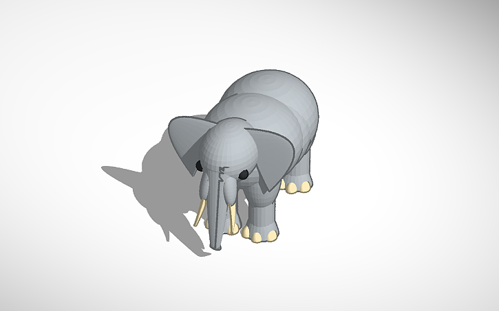 3D design Elephant - Tinkercad